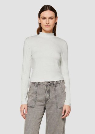 s.Oliver Langarmshirt T-Shirt Schmal geschnittenes Langarmshirt aus Viskosemix