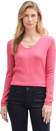 Tom Tailor Damen Strickpullover mit V-Ausschnitt