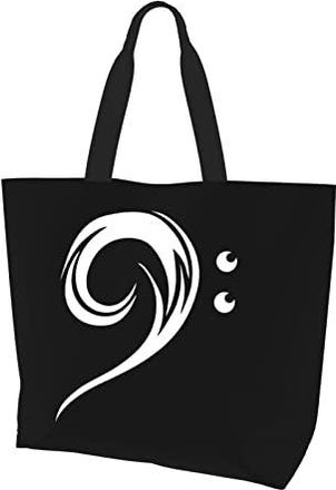 AOOEDM Sac &agrave; provisions r&eacute;utilisable en toile pour dames Bass Clef