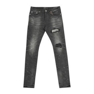 Purple Bandana Patch Slim-Fit Jeans - - Jeans - Herren - Schwarzk - W33
