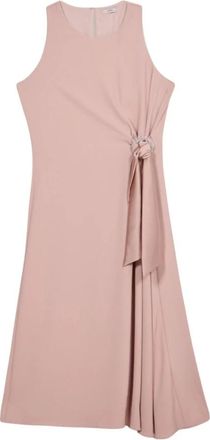 Oltre Kleid mit Knoten und Schmuckschnalle - - Dresses - Damen - Rosa - M