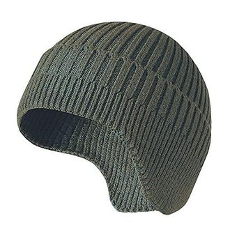Generic Cocila Chapeau Hiver Hommes pour Femmes Crâne Chaud Bonnet Cap Tricoté Earflap Casquettes De Baseball BéRet Hommes ÉTé (Army Green One Size) Chapeau p