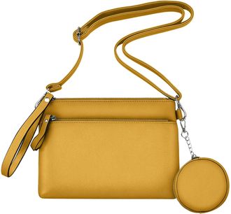 Glamexx24 Damen Umh&auml;ngetasche Kunstleder Crossbody Bag mit Klein Geldb&ouml;rse, Verstellbar Abnehmbarem Schultergurt Moderne Handtasche f&uuml;r Frauen