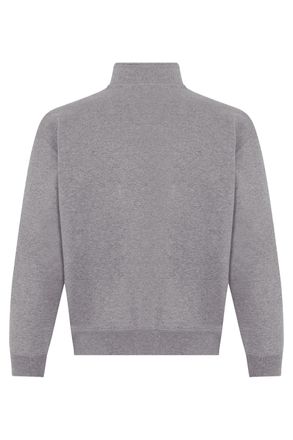 Canada Goose Womens Sweatshirt Zip Collar Heather Grey Cotton Sweatshirts Sweater