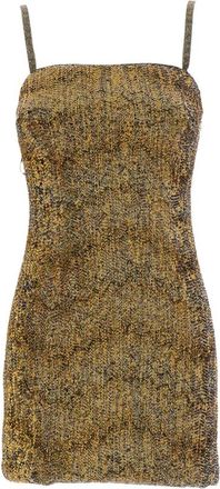 Missoni Robe Courte &agrave; Sequins - Femme - Robes - Jaune - Taille: 36 FR