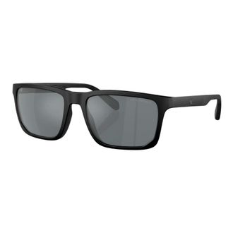 Emporio Armani Lunettes de soleil rectangulaires - Homme - Accessoires - Noir - Taille: 57 MM
