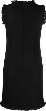 Charlott Fringed Wool Blend Dress - Black
