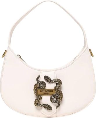 Just Cavalli Femme, Sacs, Blanc, Taille: ONE Size Sac Mini Pochette Ornée de Serpent