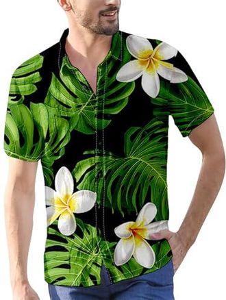 Generic Chemise hawa&iuml;enne &agrave; manches courtes pour homme - Chemise d&eacute;t&eacute; tropicale - Chemises de plage cool - Chemises funky - Chemise de sport en plein air - Ch