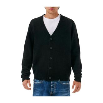Cycle Cardigan Plain Knit Alpaca - - Knitwear - Herren - Schwarzk - M