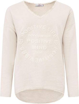 Zwillingsherz Sweatshirt Positiv für Damen Frauen - Hochwertiger Baumwoll Pullover Hoodie Pulli Langarm kuschelig weich Langarmshirt Oversized Sommer