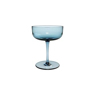 like. by Villeroy & Boch Like Glass Sekt-/Champagnerschale Blau, Spülmaschinenfest, Sektschale, Trinkgeschirr, Glas, Gläser, Kristallglas