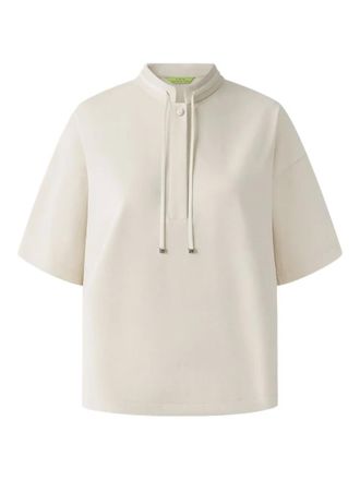 Shanghai Tang blouse à col mao - Tons neutres