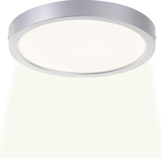 Brilliant LED Deckenleuchte Navara, &Oslash; 27,5cm, H&ouml;he 3 cm, 1900 Lumen, 4000 Kelvin, IP44 spritzwassergesch&uuml;tzt, Ideal f&uuml;r Bad und Feuchtr&auml;ume, Flach und Energiesp