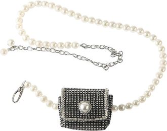 PartyKindom MAGICLULU Modische Perlen Kettentasche mit Strasssteinen Leichter Perlenbeutel f&uuml;r Damen und M&auml;dchen Umh&auml;nge und Schultertasche zur Aufbewahrung von A