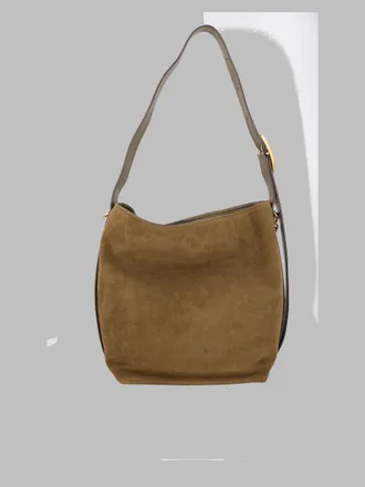 Michael Michael Kors Womens Bucket Tote Nolita Green Leather Shoulder Bags