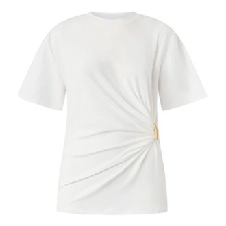 Pinko T-Shirt mit Rundhalsausschnitt und kurzen &Auml;rmeln - - Tops - Damen - Wei&szlig; - XL