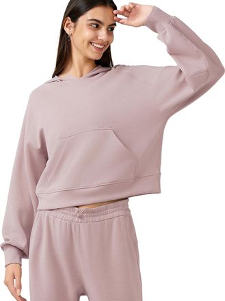Yvette Sports Damen Hoodie Oversize Pullover mit Kapuze Herbst Winter Sport Langarm Sweatshirt,Rosa,M