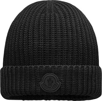 Moncler Moncler Cotton Beanie, Men, Black, Size: One Size
