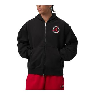 Nike Jordan Flight Club Fleece Full-Zip Sweatshirt - - Sport - Herren - Schwarzk - S
