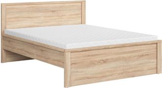PEGANE Lit adulte 160x200 coloris ch&ecirc;ne Sonoma - Longueur 208 x Largeur 168 x Hauteur 50-100 cm
