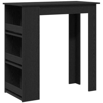 vidaXL Bartisch mit Regal Schwarz Eichen-Optik 102x50x103,5 cm Vidaxl