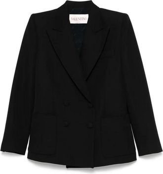 Valentino Garavani Zweireihiger Blazer - - Jackets - Damen - Schwarzk - S