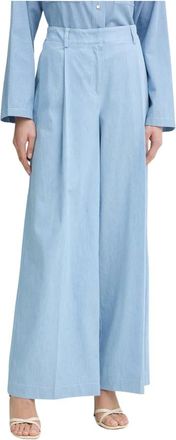 Twinset Pantalon pliss&eacute; - Femme - Pantalons - Bleu - Taille: 38 FR