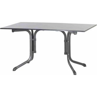 Sieger 3170-55 Boulevard-Klapptisch vivodur, 140x90 cm, eisengrau Gestell aus Stahl in eisengrau, Tischplatte aus vivodur in anthrazit