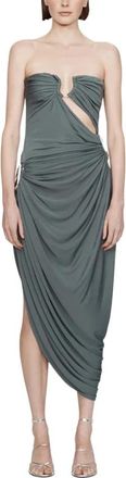 CHRISTOPHER ESBER Femme, Robes, Bleu, Taille: 34 FR Orica Crystal Ruched Jersey Strapless Dress