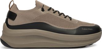 Calvin Klein Sneakers Calvin Klein Chunky Runner Lace Up Sock Knit YM0YM01457 Braun