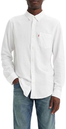 Levi's Herren Sunset 1-Pocket Standard Hemd,Bright White,XS