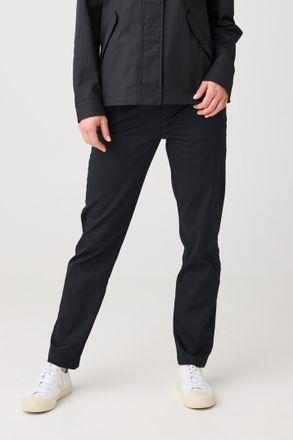 Knowledge Cotton Apparel Damen vegan Hose Iris Slim Pique Schwarz