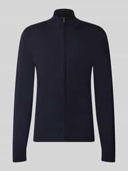 Mc Neal Slim Fit Strickjacke aus Viskose-Mix mit Stehkragen