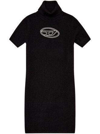 Diesel robe en maille M-Argaret &agrave; coupe courte - Noir