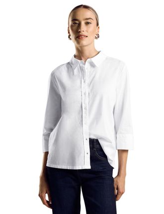 Street One Damen A344888 Hemdbluse, Weiß, 44 EU