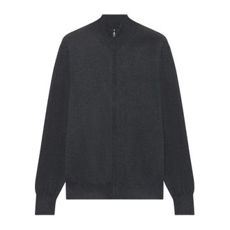 Brooks Brothers Seiden-Kaschmir-Pullover mit durchgehendem Rei&szlig;verschluss - - Shirts - Herren - Schwarzk - M