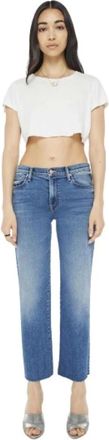 Mother Femme, Jeans, Bleu, Taille: W29 Mid Rise Rambler Zip Ankle Fray