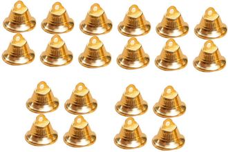 TOPBATHY 100st&uuml;cke Weihnachtsgl&ouml;ckchen Klein zum Selbermachen Dekorative Partyglocken-anh&auml;nger H&auml;ngende Glockendeko f&uuml;r Weihnachtsbaum T&uuml;r Garten und Weihnacht