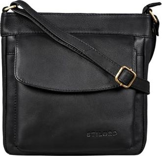 STILORD Melina Sac en Cuir Vintage pour Femmes Petit Sac à Bandoulière Vintage Sac à main élégant pour la Fête Disco Sacs de Soirée en Cuir Véritable, Couleur