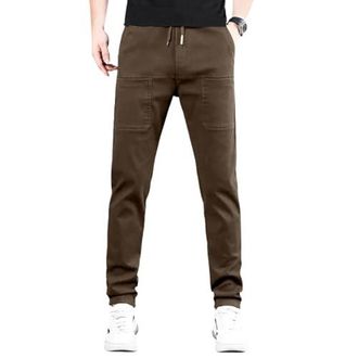 Generic Pantalon multi - Pantalon cargo hautement extensible multi-poches durable, imperm&eacute;able, confortable, respirant et l&eacute;ger, marron, 3XL
