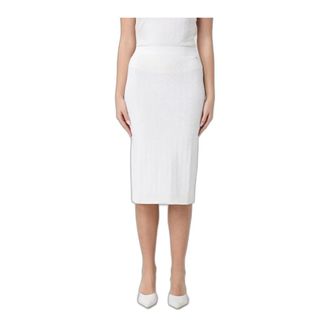 A|X Armani Exchange Jupe midi en jersey - Femme - Jupes - Blanc - Taille: 38 FR