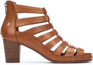 Pikolinos Sandales &agrave; Talon en Cuir ALMENARA pour Femme Color Brandy