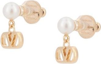 Valentino Garavani Pearl Earrings Vlogo Signature