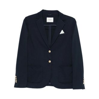 Circolo 1901 Femme, Vestes, Bleu, Taille: 40 FR Veste en coton stretch