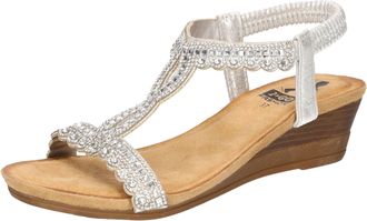 2Go Shoe Company Damen 8910-811 Sandale mit Absatz, Silber, 41 EU