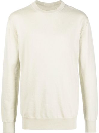 Jil Sander pull en laine mérinos à col rond - Tons neutres