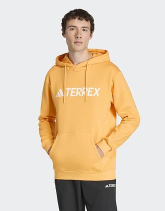adidas adidas Performance - Terrex Multi - Sweat &agrave; capuche avec grand logo - Mandarine pure-Orange
