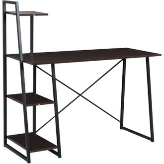 SVITA COMBO1 Schreibtisch Regal Nussbaum-Optik Metall-Beine