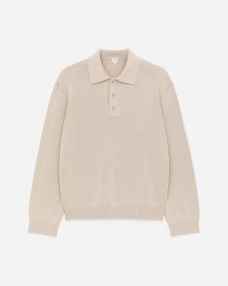 Arket Poloshirt Aus Baumwolle Und Lyocell -Beige